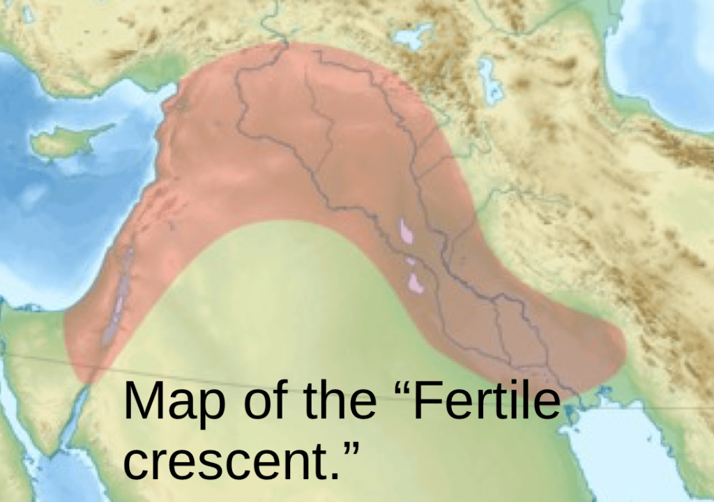 The ‘fertile crescent’ is a semi-circular geographical landmark ...
