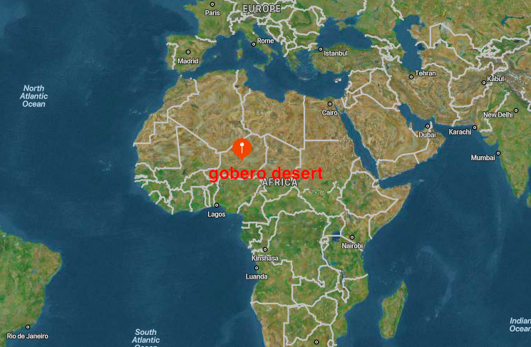 Gobero desert is big. From 10,000 years ago. And, located in the Ténéré ...