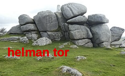 Helman Tor (Cornish: Torr Helman) is a granite hill in mid Cornwall ⋆